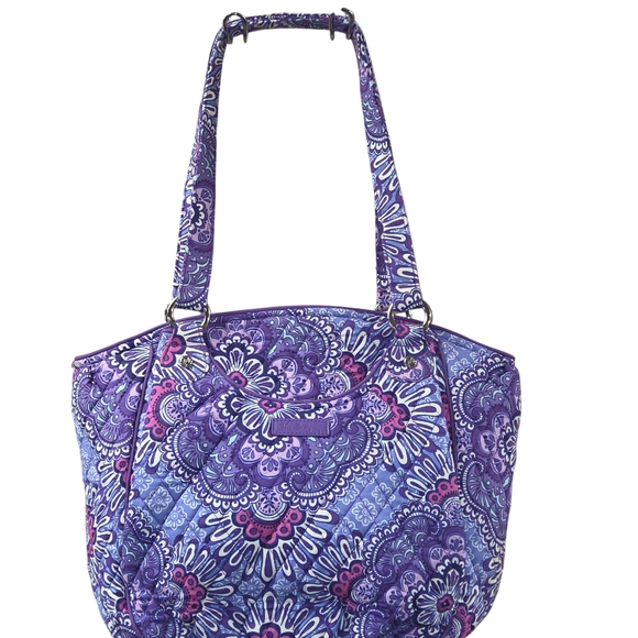 Vera Bradley | Bags | Vera Bradley Purple And Blue Quilted Tote Bag ...